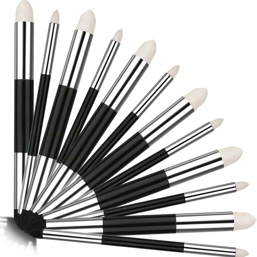 2/4/6/12 Pcs Artist Blending Sponge Pen Double Headed Rubbing Brush ...