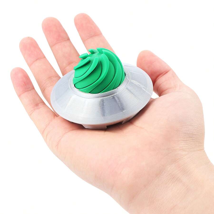 3D-geprint buitenaards ruimteschip Vortex-speelgoed Spiraalkegel, twee ...