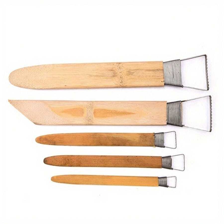 Premium Pottery & Ceramic Sculpting Tool - Wide Sawtooth Clay Scraper ...