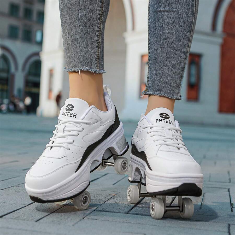 Nuevos patines de ruedas transformables de 4 ruedas para adolescentes y ...