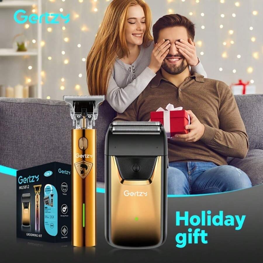 GERTZY Men's Professional Grooming Set - Electric Shaver, Hair Trimmer ...