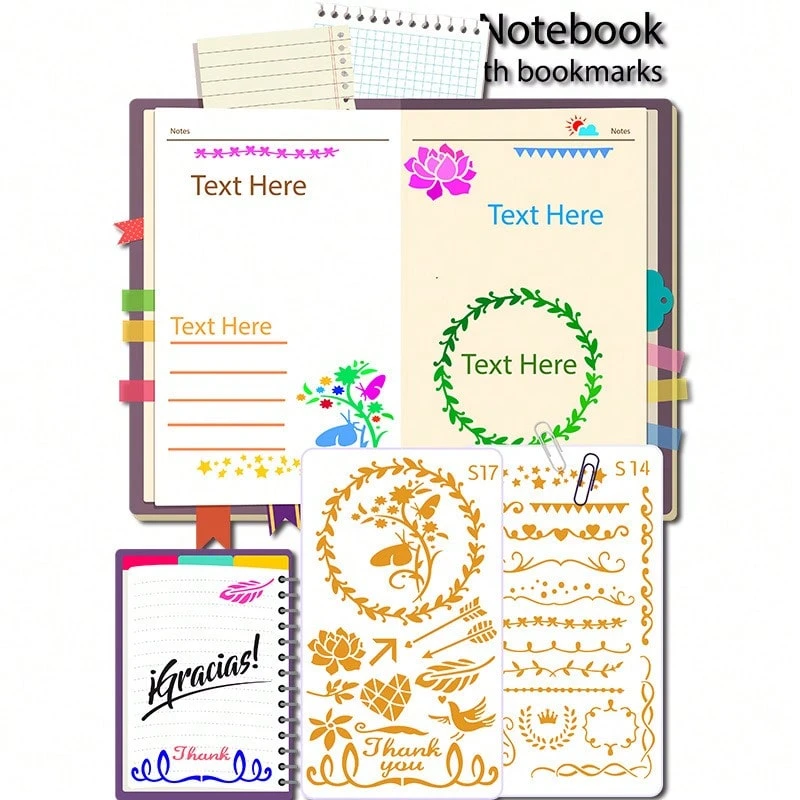 Hollow Drawing Template For Diary, Scrapbooking, Album, Plastic Model ...