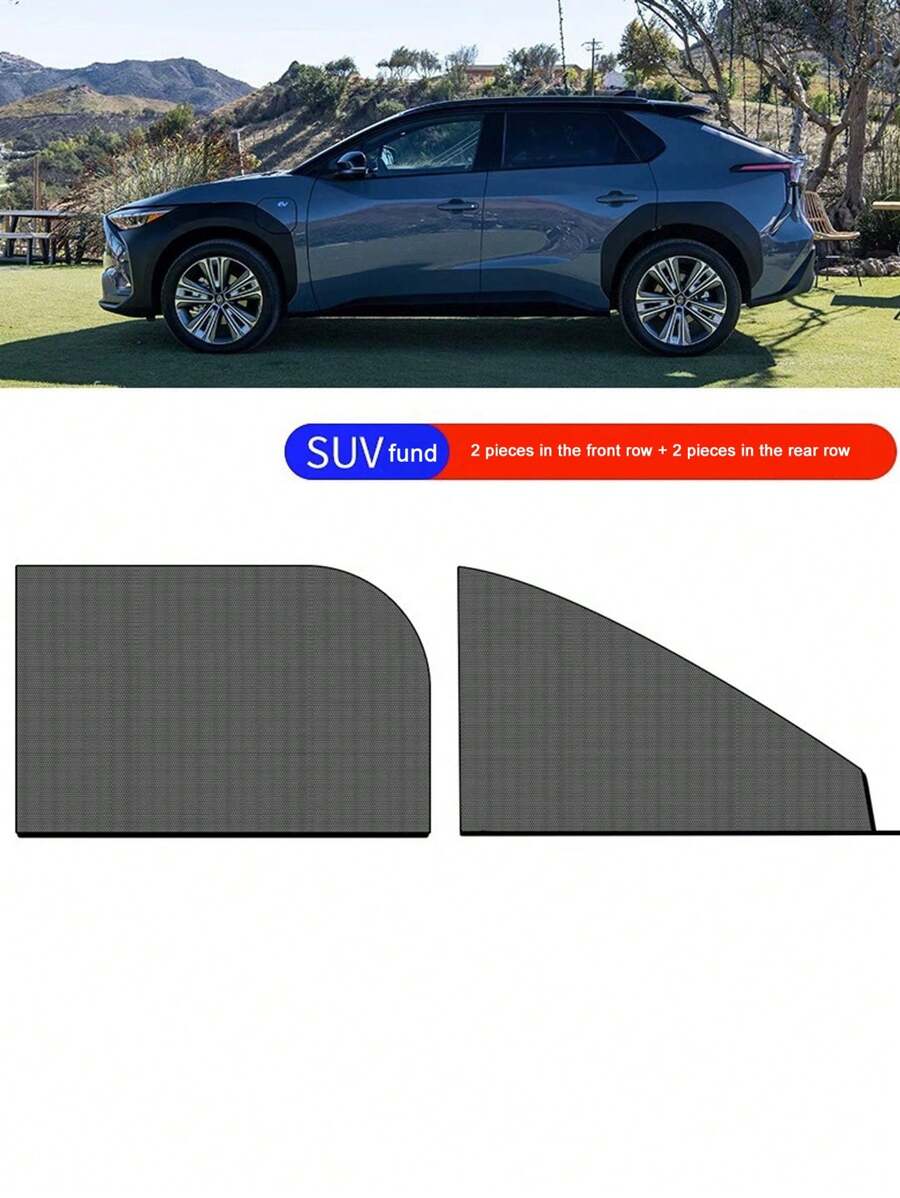 2pcs Car/SUV Front & Rear Window Sun Shades, Heat Insulation, Anti ...