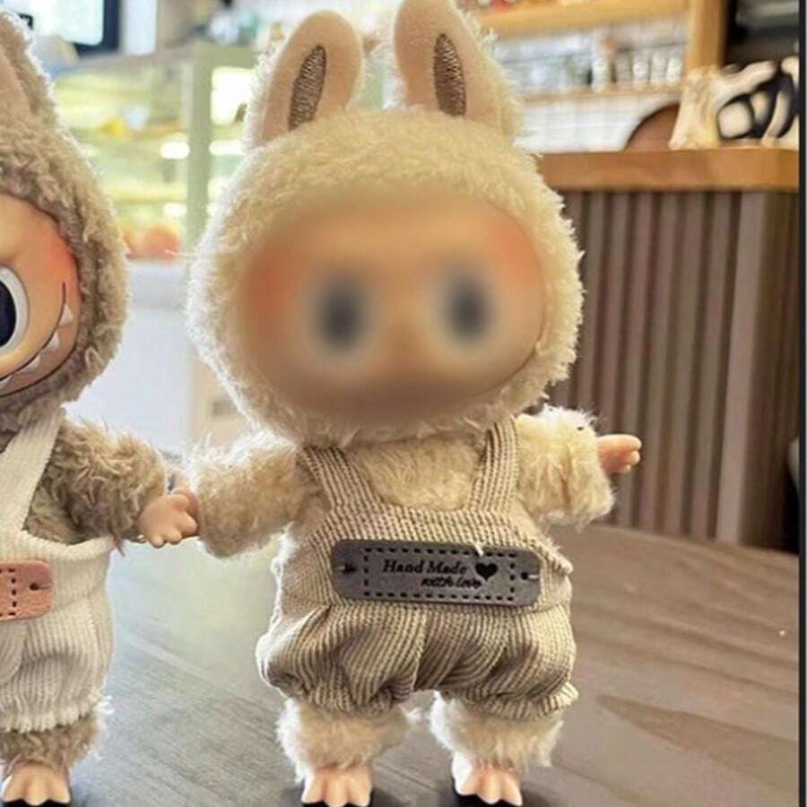 17cm Blind Box Labbu Plush With Heart Strap Pants, 3 Colors Available ...