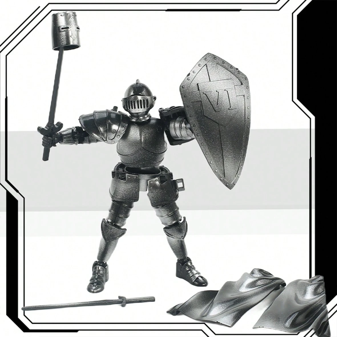 A Set Action Figure Model Medieval Knight - Articulated Puppets With ...