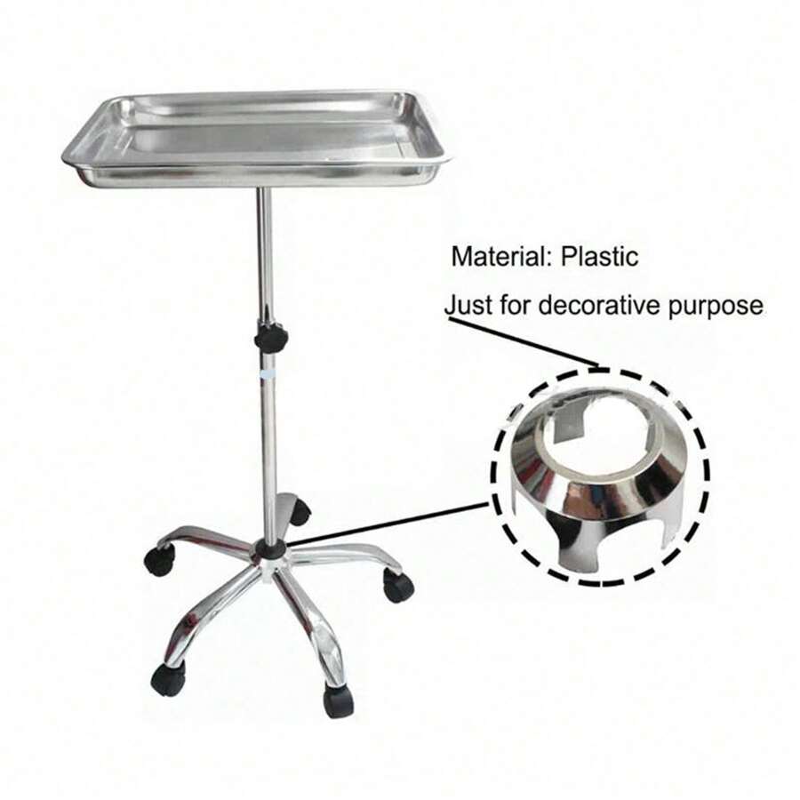 Liftable And Moveable Salon Tray With Wheels: Stainless - Steel Metal ...