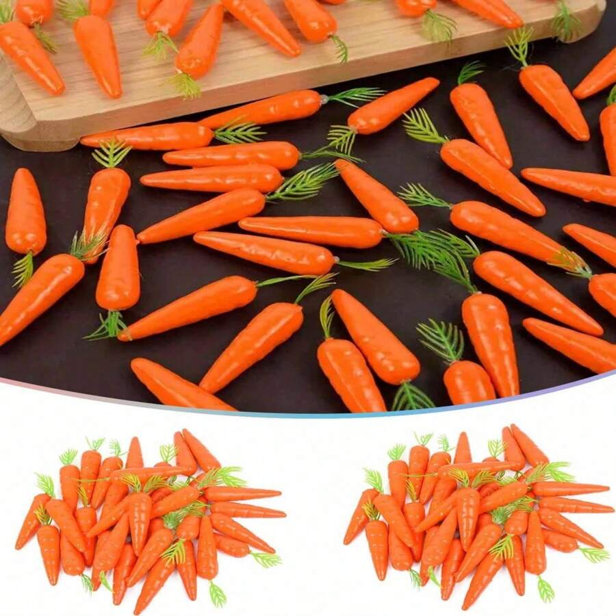 10pcs Fake Carrots, Artificial Mini Carrots, Rabbit Decor, Easter Party ...