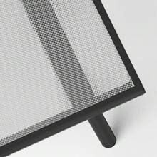 Mesa de centro de cristal rectangular para patio exterior, color negro ...