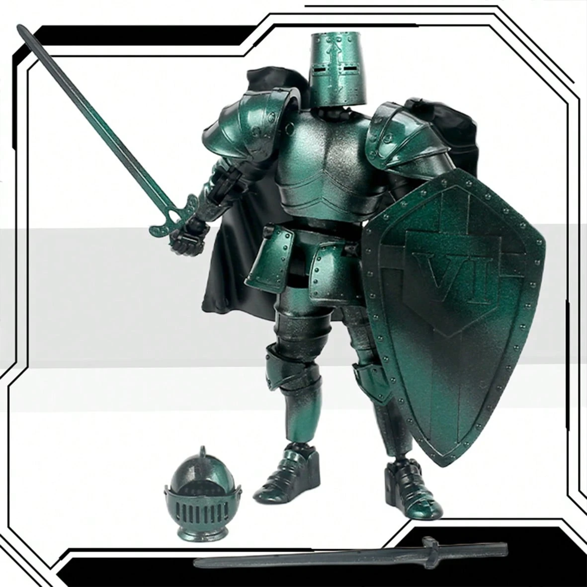 A Set Action Figure Model Medieval Knight - Articulated Puppets With ...
