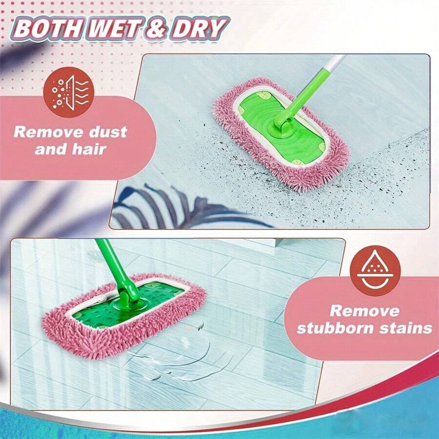 1/4pcs Mopping/Wet Mopping Cloth For Sweepers, Reusable And Washable ...