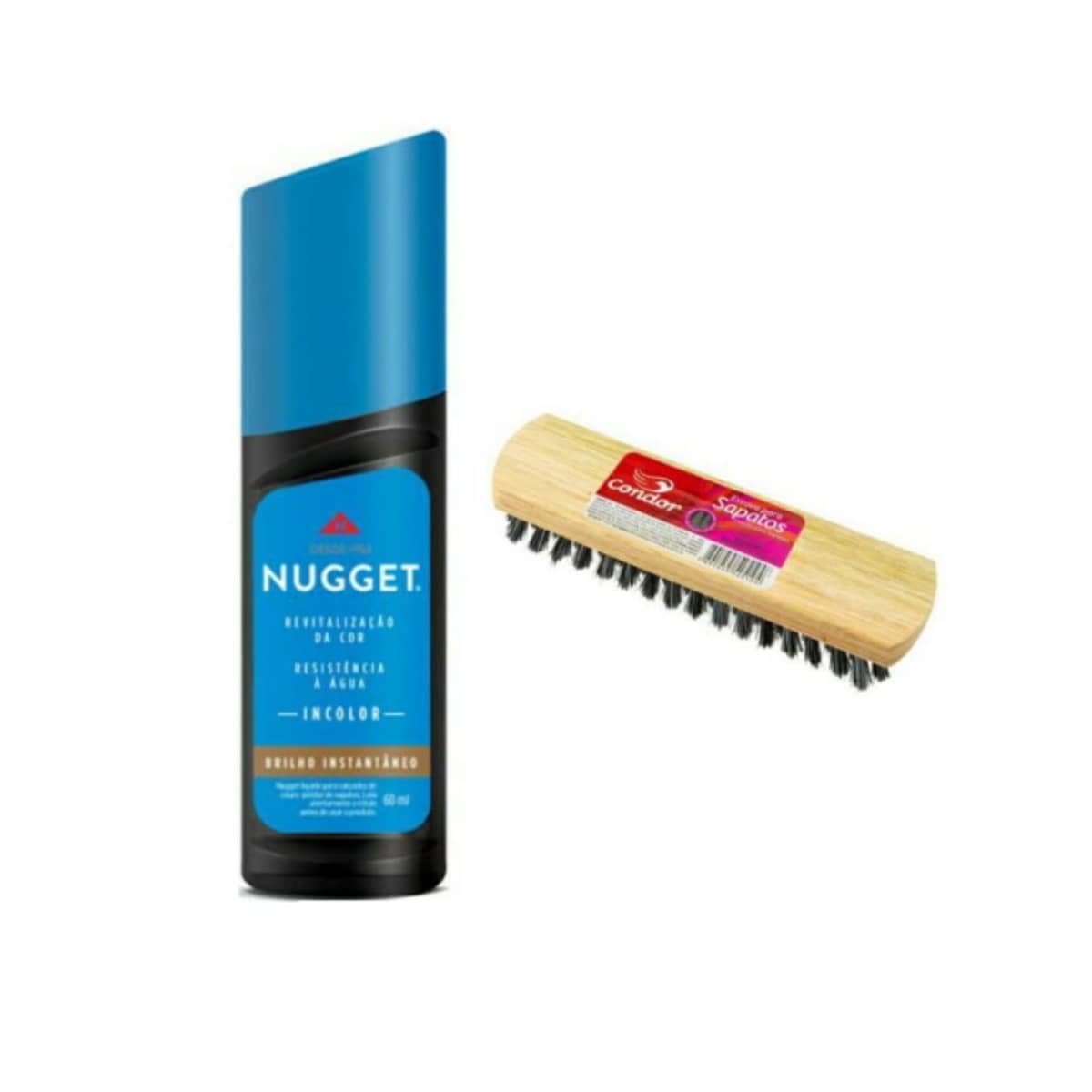 Kit com 2 Nugget Líquido Polidor de Sapato 60ml Escolha o Tipo BRANCO ...