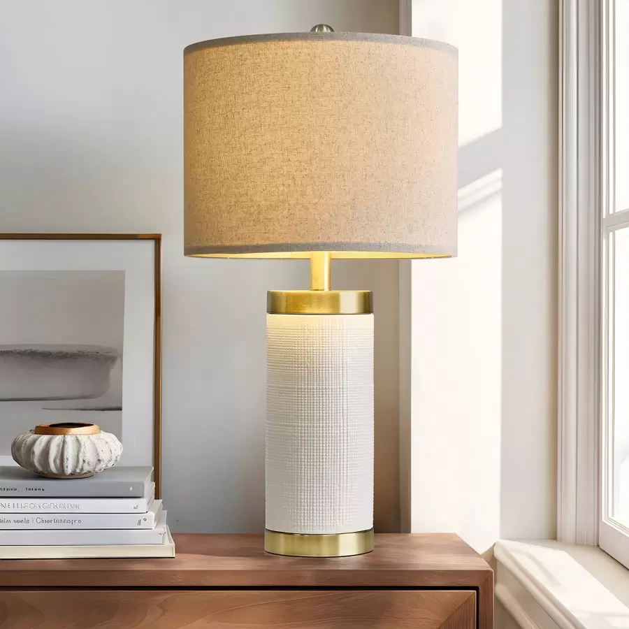 Oneach Ceramic Table Lamps Set Of 2 For Living Room Bedroom 24.25 ...