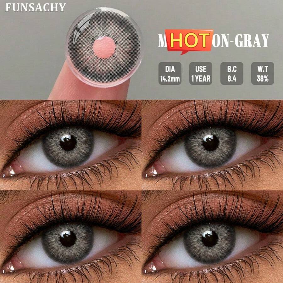 1 paire de lentilles de contact marron naturelles FUNSACHY pour les ...