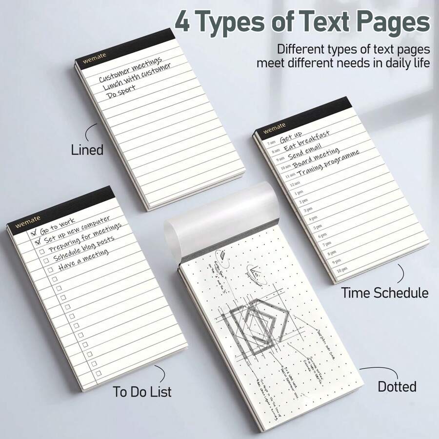 WEMATE 10 Pieces Small Notepad Holder Set Pocket Notebook - Included ...