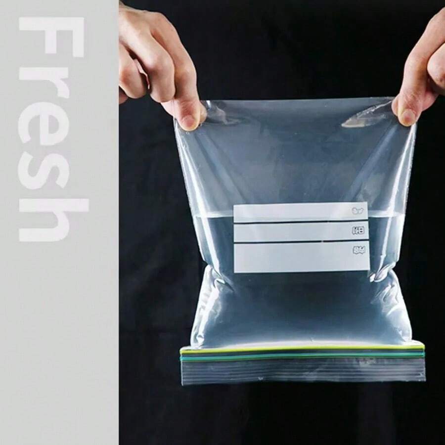 15pcs Food Storage Bags, Thicker Double-Rib Sealing Airtight Bags For ...