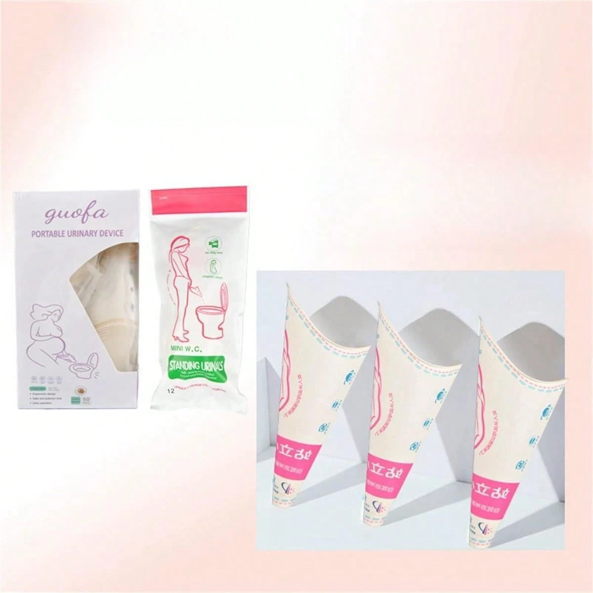 20pcs Female Urinal Funnel, Disposable Standing Urination Potty For ...