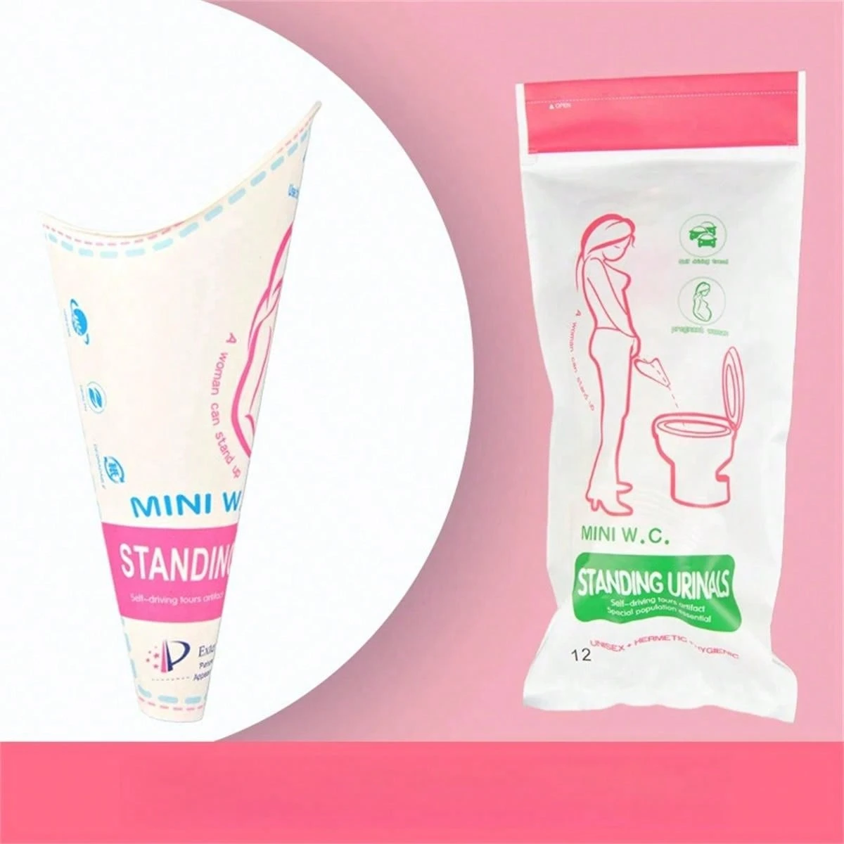 20pcs Female Urinal Funnel, Disposable Standing Urination Potty For ...