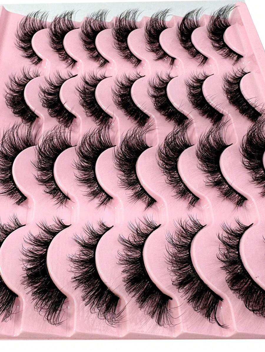 Hot 8D Fluffy Cat Eye Lashes Fox Eye Lashes 3D False Eyelashes Volume ...