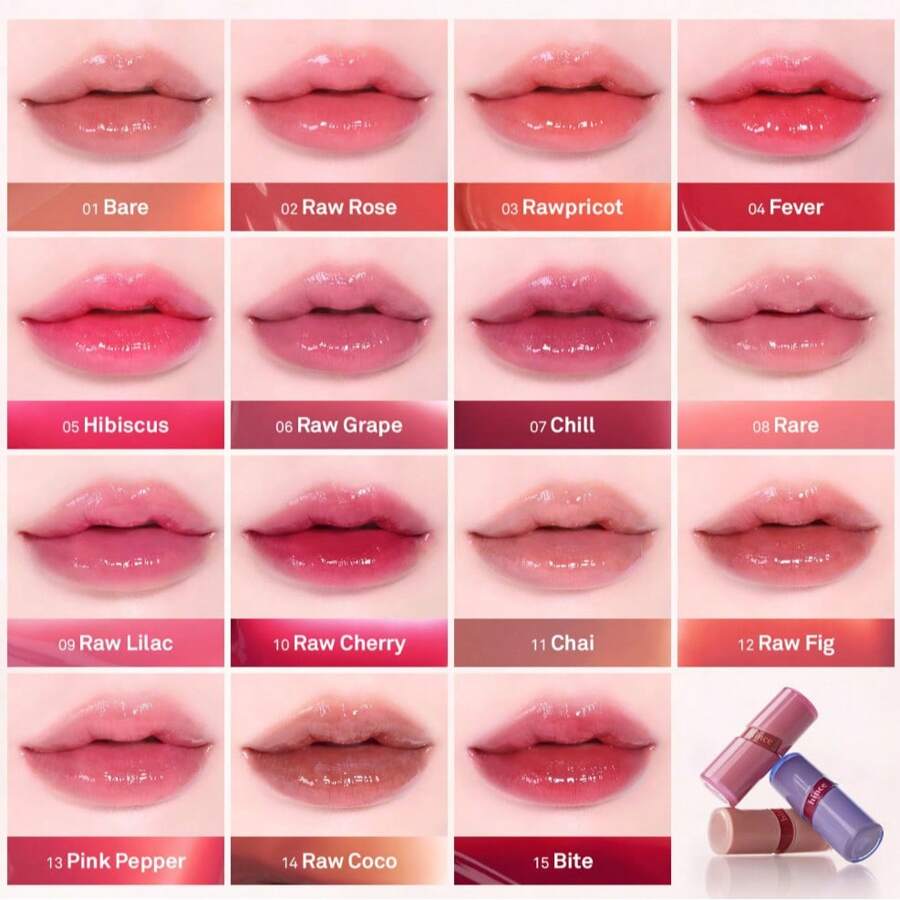 hince Raw Glow Gel Tint ,Glossy Dewy Lip, Non-Sticky & Long Wearing Lip Gloss For Natural Glass ...