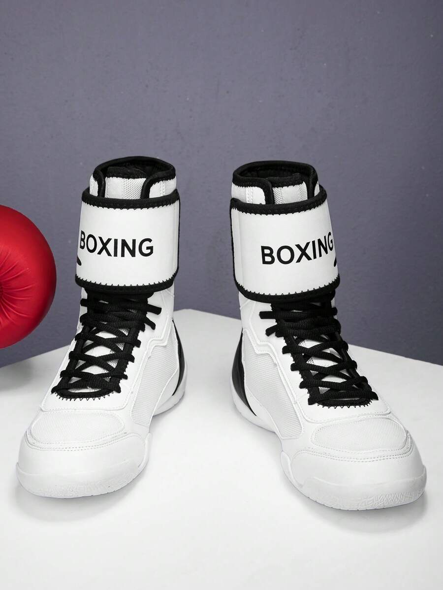 TACHUAN Men's Professional High-Top Boxing Shoes, MMA Wrestling ...