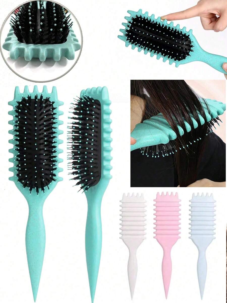 Curl Defining Brush, 2025 Boar Bristle Hair Brush Styling Brush, Curly Hair Brush, Curl Define ...