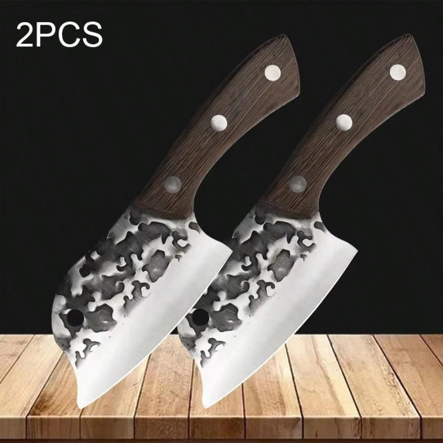 WXCOO Handmade Forged Kitchen Knife Stainless Steel Hammered Chutting ...