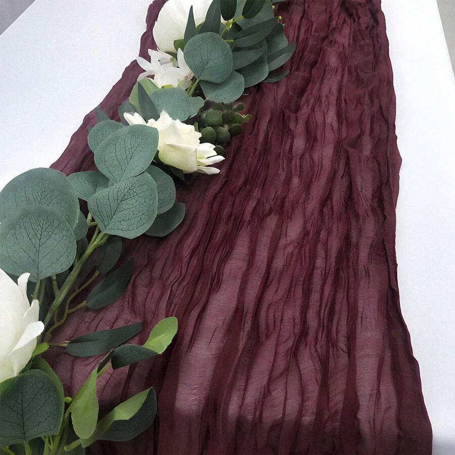 1pc Cheese Cloth Table Runner, Boho Sheer Muslin Table Scarf Farmhouse ...