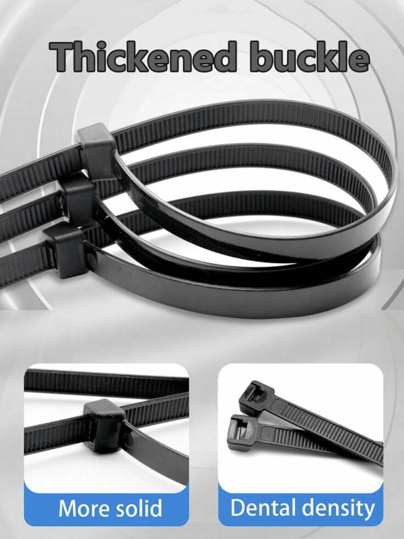 200pcs Black & White Nylon Cable Ties, Self-Locking Plastic Cable Ties ...