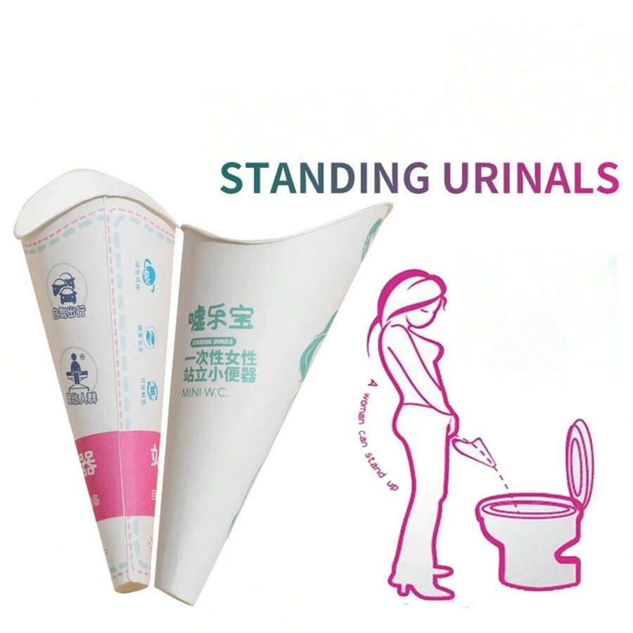 20pcs Female Urinal Funnel, Disposable Standing Urination Potty For ...