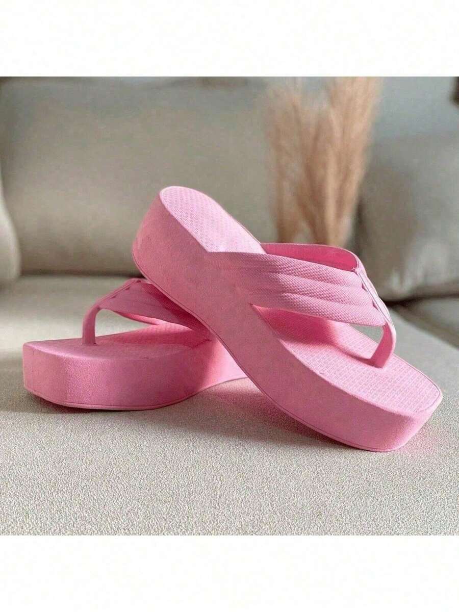 Women's Pink Delta Platform Clogs High Heel Cloud Launch Light And ...
