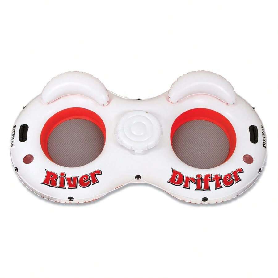 BERKSHIVA River Drifter Inflatable Water Float Tube With Ice Chest ...