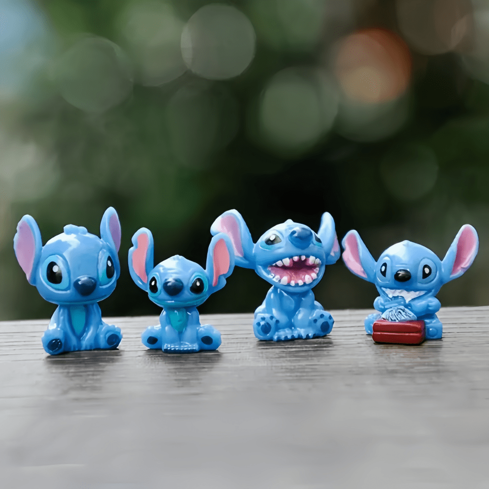 Disney 12 Stitch Figurines Set, Mini Cartoon Characters, Character ...