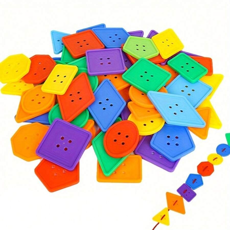 Large Sized Geometric DIY Buttons - Cute Asymmetrical Shapes, Suitable ...
