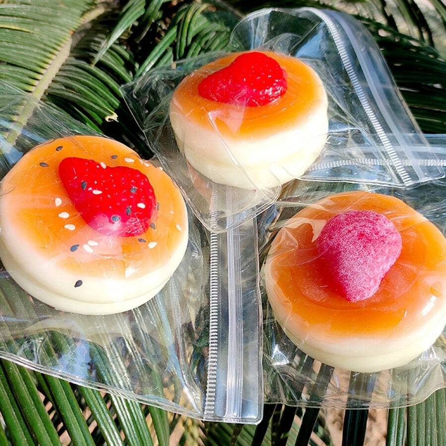 Soft Realistic Cream-Filled Cake-Shaped Squishies, Fake Cake Dough ...