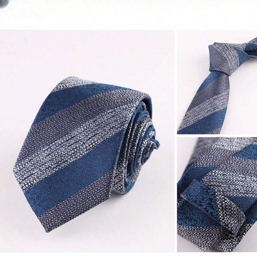 1pc 2.76 Inch Classic Striped Tie, Handmade Necktie Suitable For Most ...