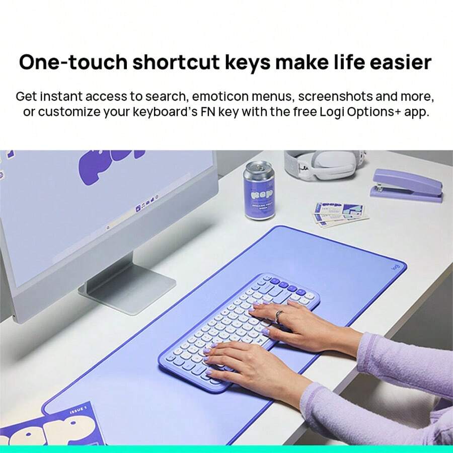 Logitech Bluetooth Keyboard Pop Icon Keys, Light Input, Portable, Long ... Logitech Bluetooth Keyboard Pop Icon Keys, Light Input, Portable, Long ...