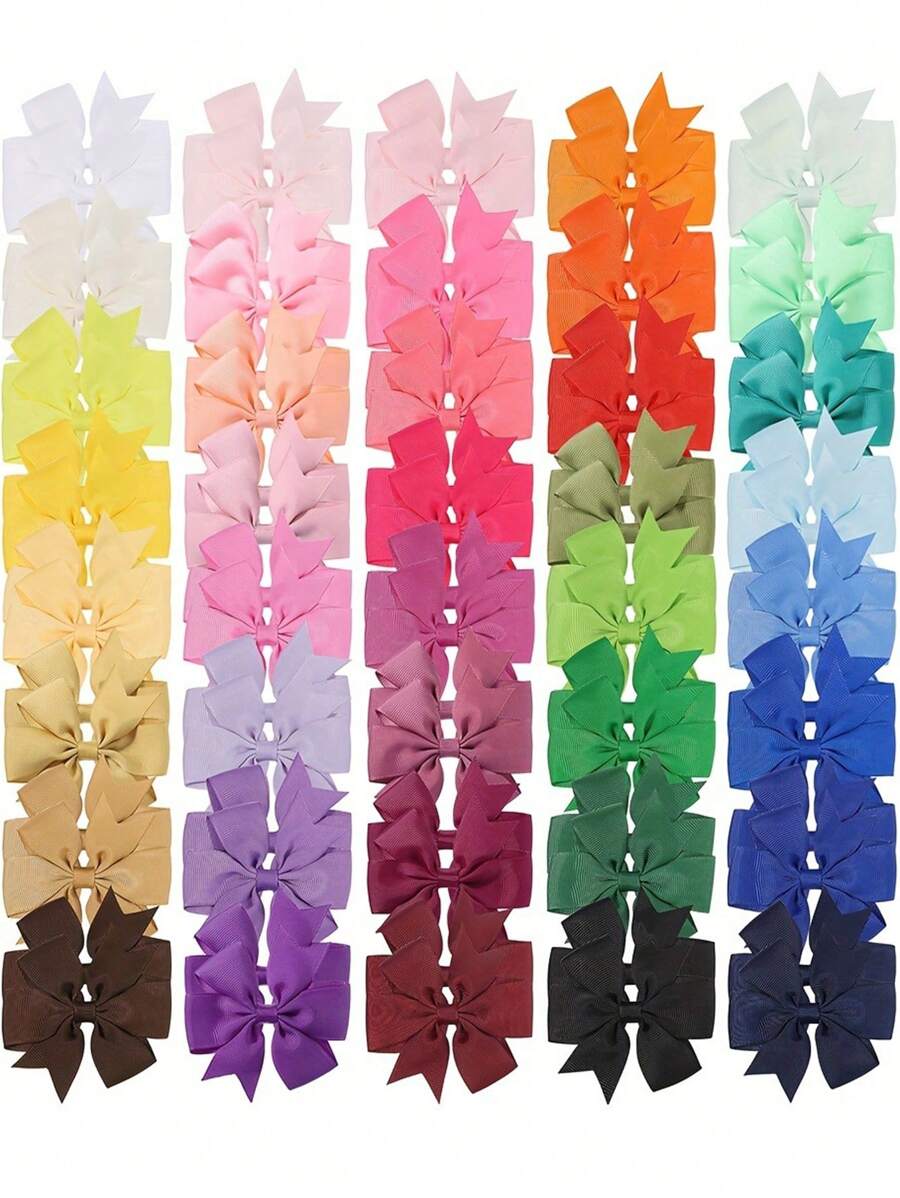 10/30 Pcs Random Color French Vintage Large Bow Hair Clips, Elegant ...