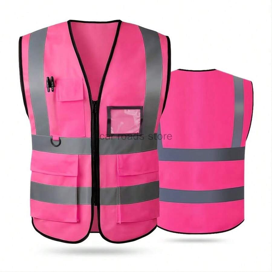 High Visibility Men's And Women's Reflective Safety Vests With Pockets ...