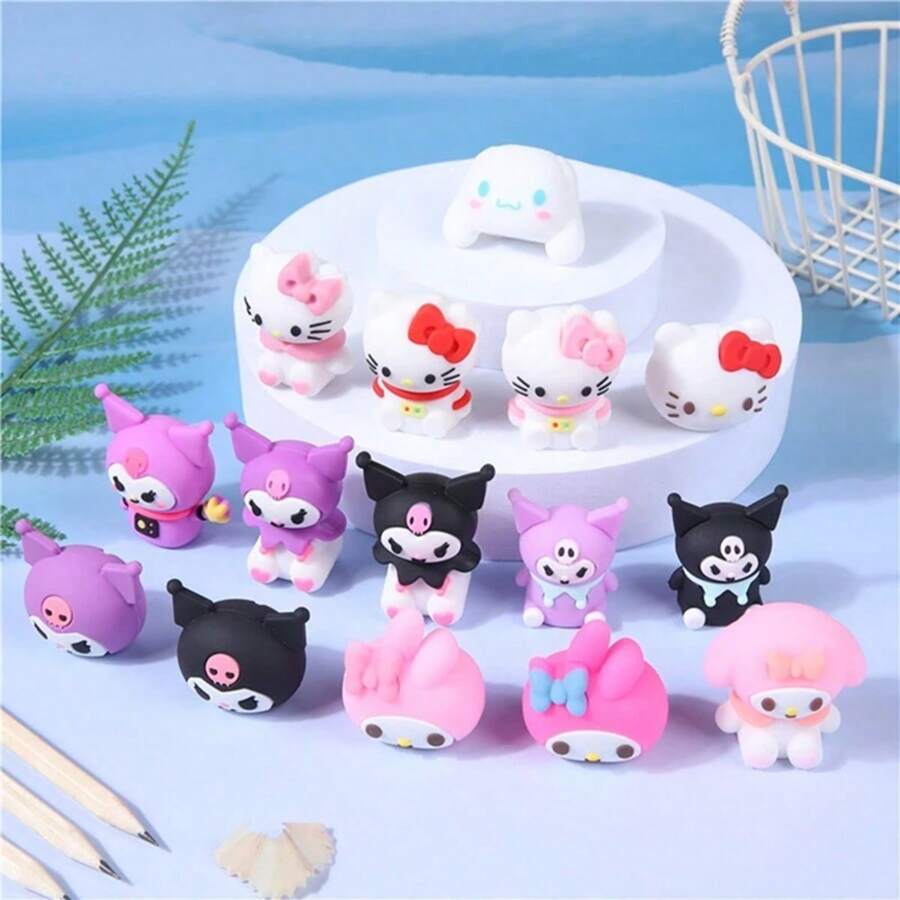 Sanrio 1/5pcs Sanrio Hello Kitty & Melody Silicone Pencil Sharpener ...