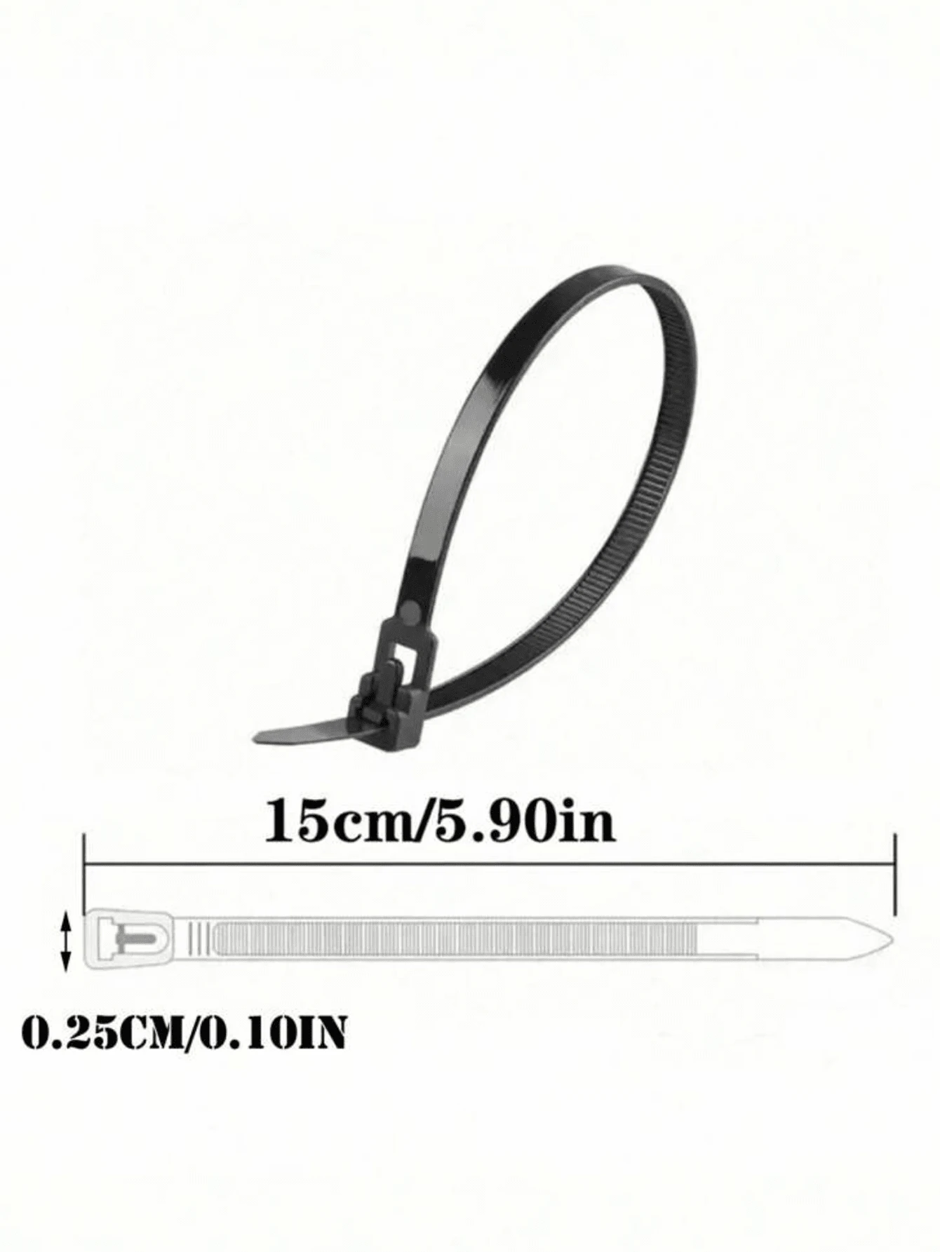 200pcs Black & White Nylon Cable Ties, Self-Locking Plastic Cable Ties, Bundled Cable Ties, Self ...