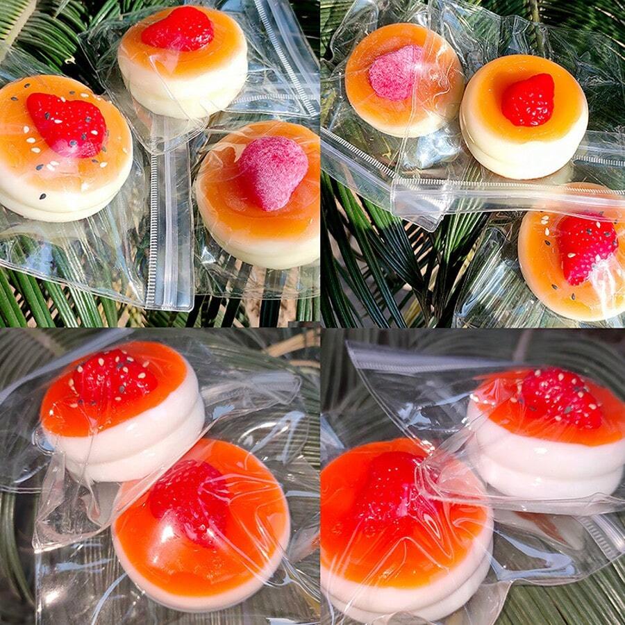 Soft Realistic Cream-Filled Cake-Shaped Squishies, Fake Cake Dough ...