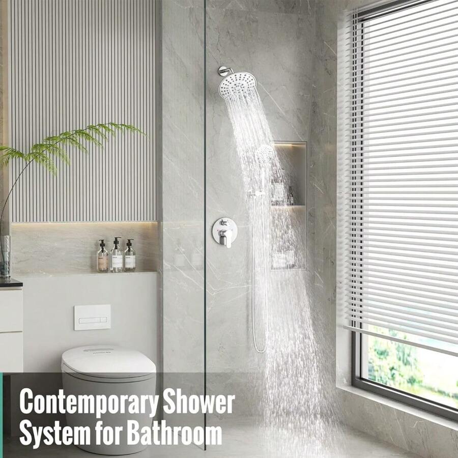 Shower Faucet - 8 Inch Multifunctional High Pressure Shower Head System ...