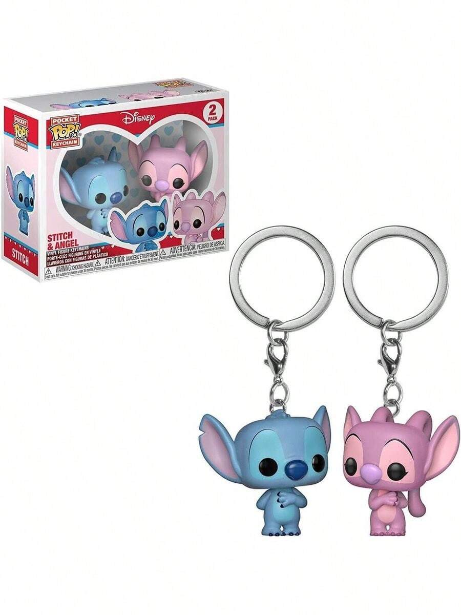 Funko Blister Pack Of Pocket POP Disney Stitch & Angel Keychains ...