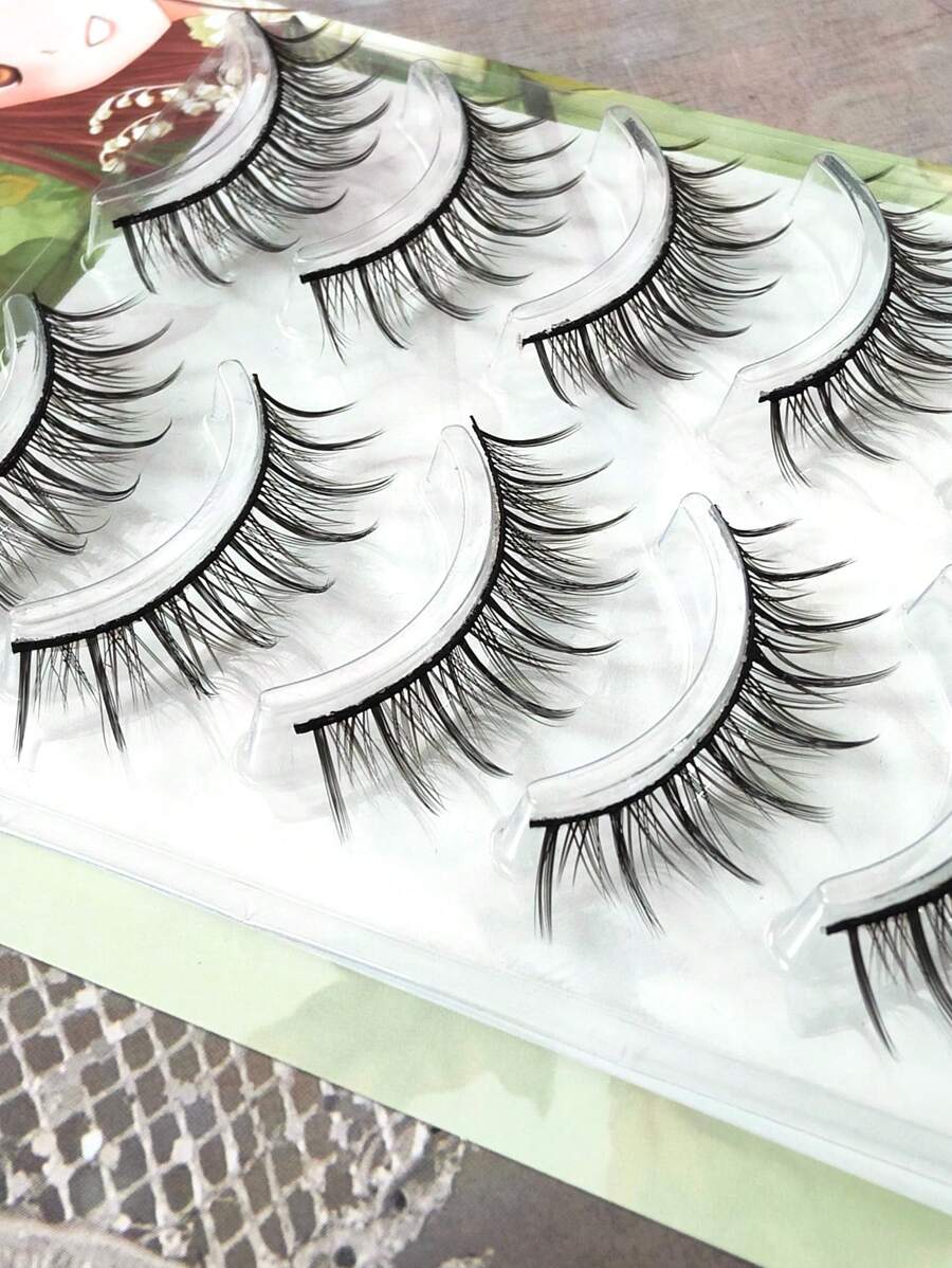 1 Box Of 5 Pairs Fairy False Eyelashes, Natural-Looking Fake Lash ...