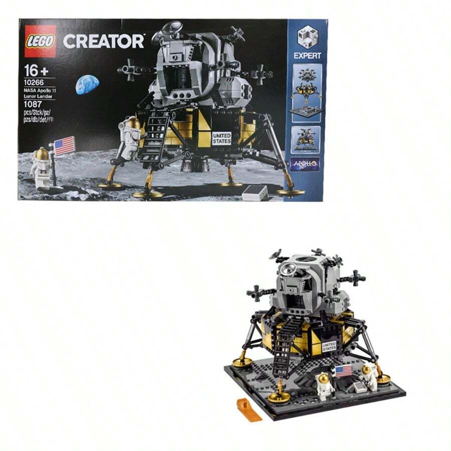 LEGO 10266 Creator Expert Apollo 11 Lunar Lander Building Toy Set For ...