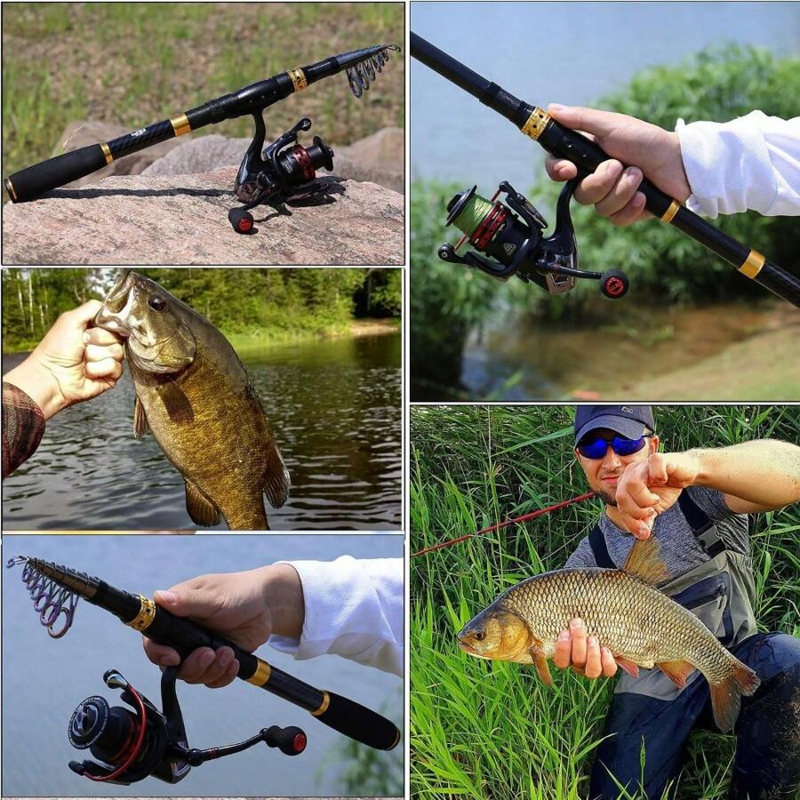 Sougayilang Fishing Rod Combos With Telescopic Fishing Pole Spinning ...