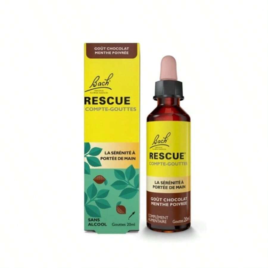Fleurs de Bach RESCUE Rescue Bach Compte-Gouttes Goût Chocolat Menthe ...