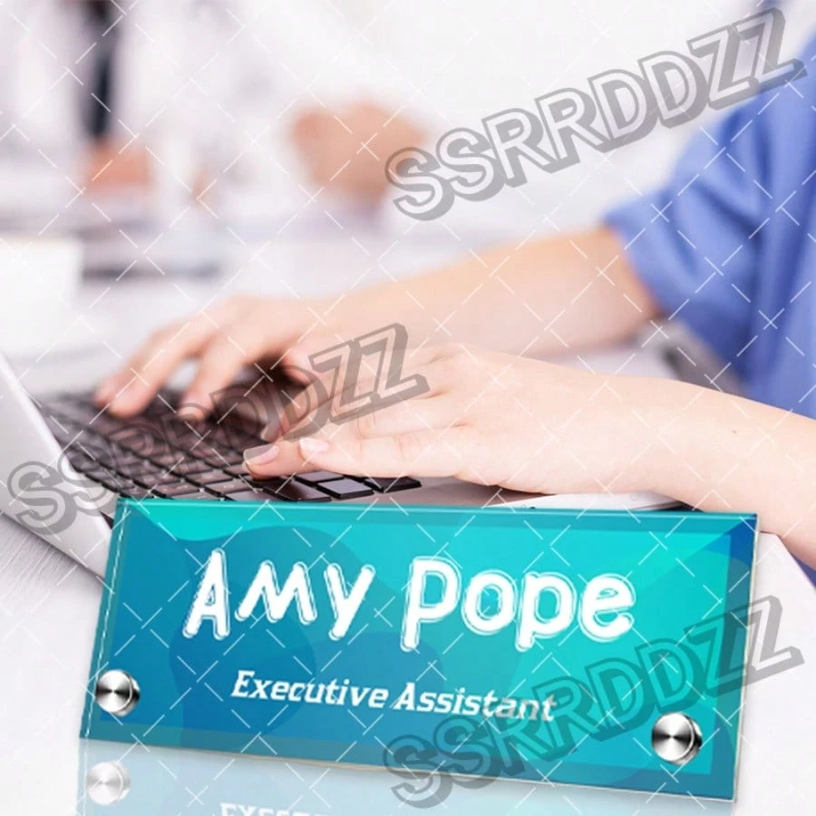 Customized Office Desk Name Plate | Clear Acrylic Desk Sign With Stand ... Customized Office Desk Name Plate | Clear Acrylic Desk Sign With Stand ...