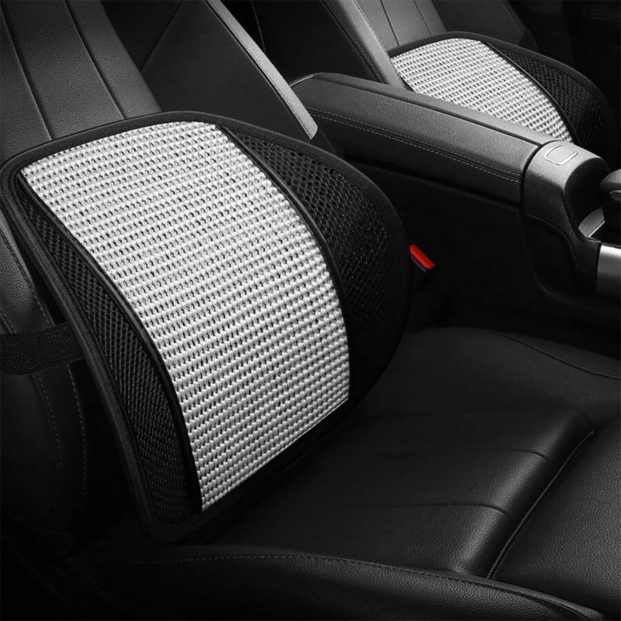 All-Season Adjustable Lumbar Support Car Cushion With Breathable Mesh ...
