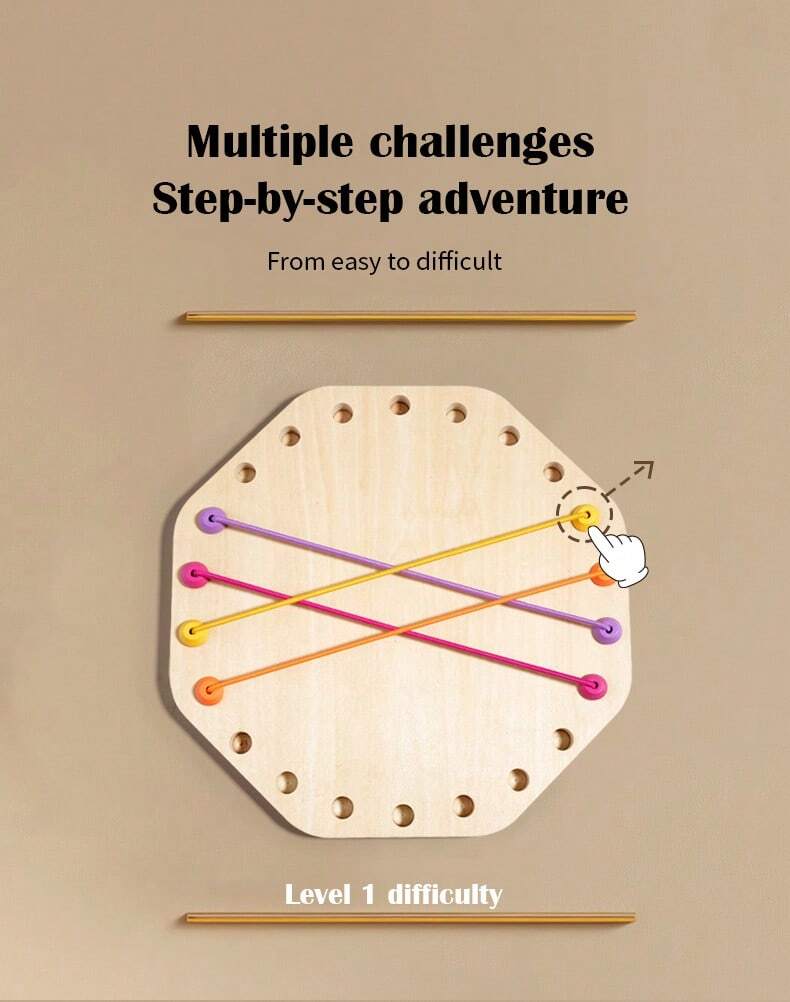 Wooden Rope Tangle Puzzle Toy, Enhances Logic Thinking And ...